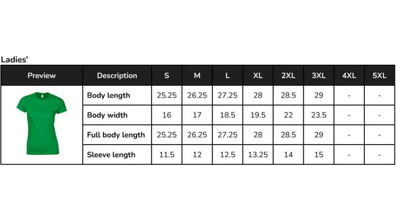 Size Charts – DV TEES